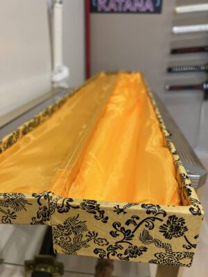 Premium Brocade Box with Yellow Silk Interior | Katana Heaven